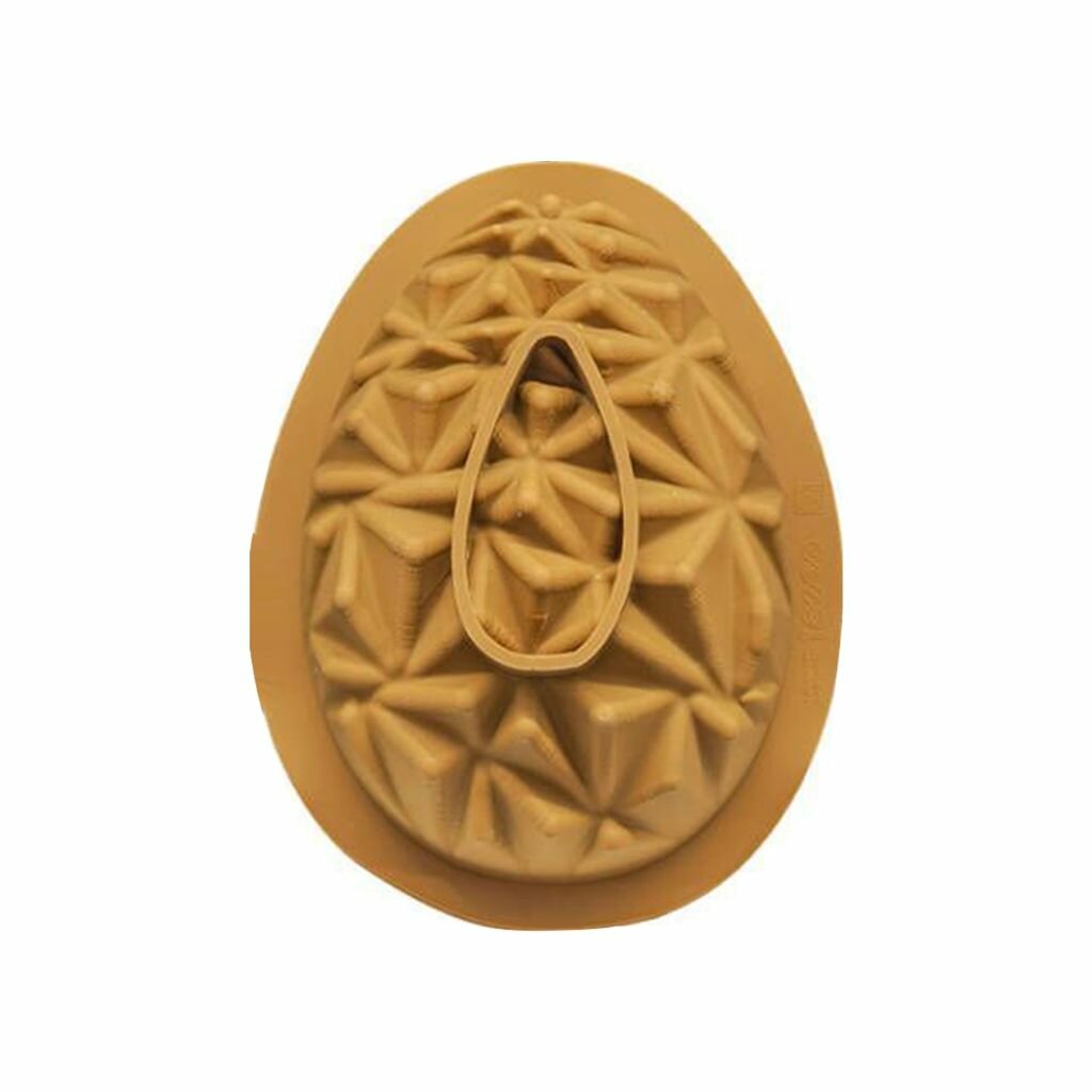 Аксессуар для Пасхи, Силиконовая форма для пасхального яйца-мускусного пирога - одно 6-дюймовое сияющее яйцо, 1 штука