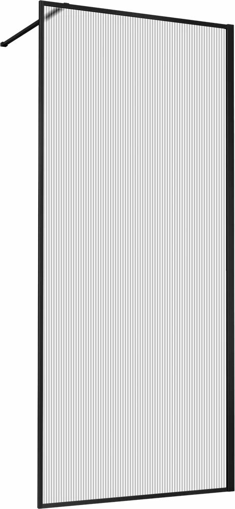 Душевая перегородка Vincea Walk-in HP Art VSW-1HP900FLB 90 см, профиль матовый черный, стекло рифленое
