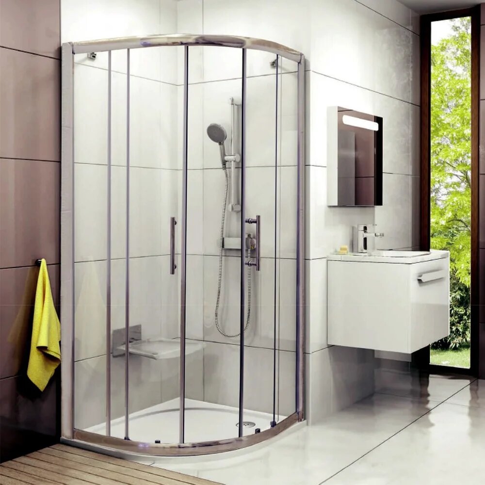 Душевой уголок Ravak XP2CP4-90 без поддона, стеклянный, 90x90, раздвижной