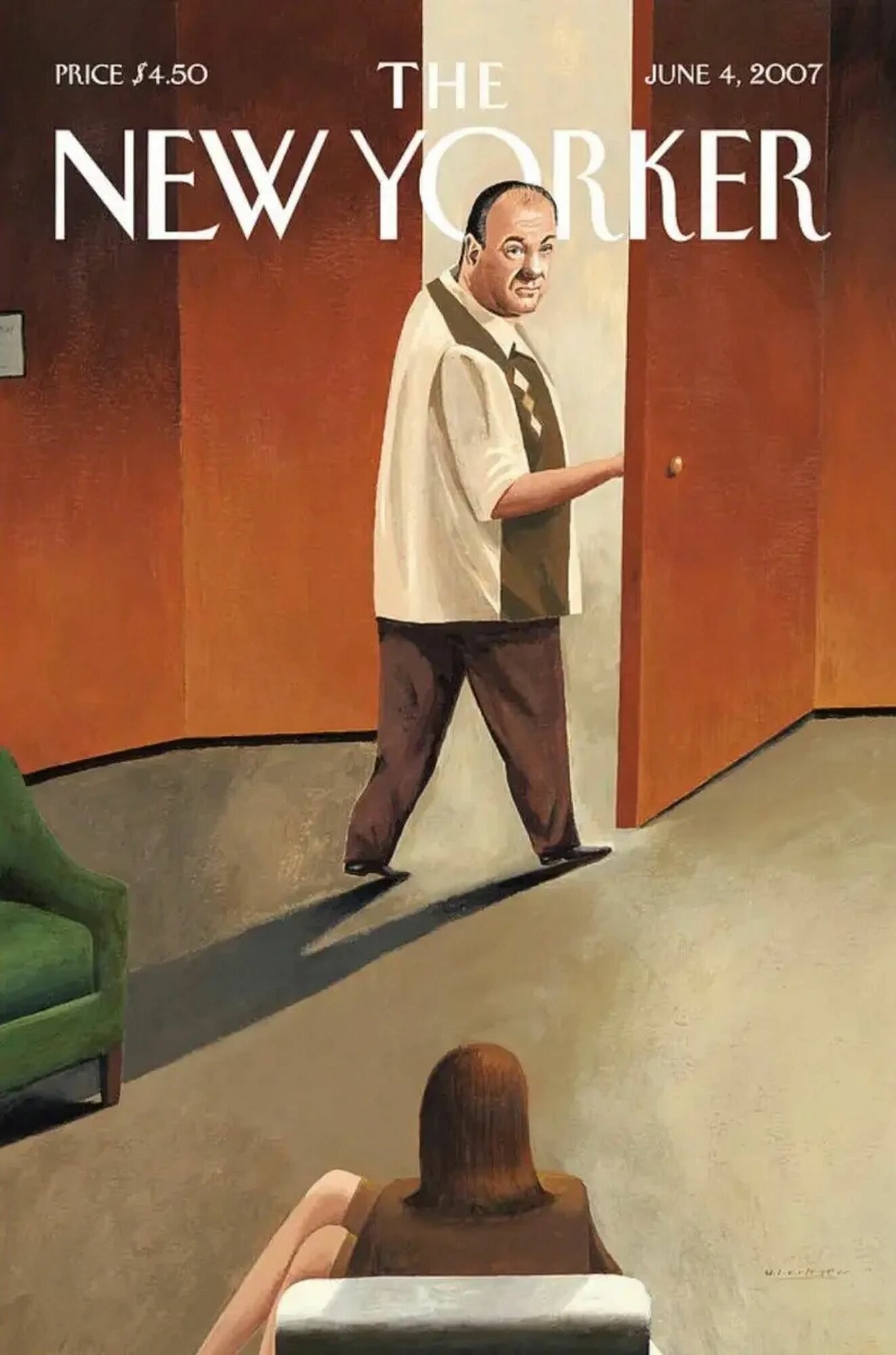 Плакат, постер The New Yorker. Тони Сопрано на бумаге, размер 21х30см