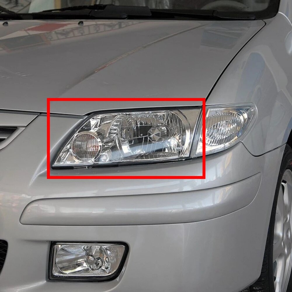 Корпус линзы фары для Mazda Haima Premacy 2003-2008, прозрачная крышка фары, корпус переднего света автомобиля, корпус галогенной лампы Left