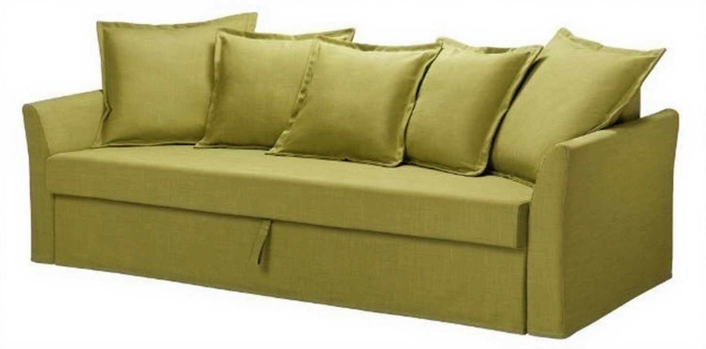 Диван еврокнижка Хольмсунд икеа, обивка рогожка Savanna Plus Green