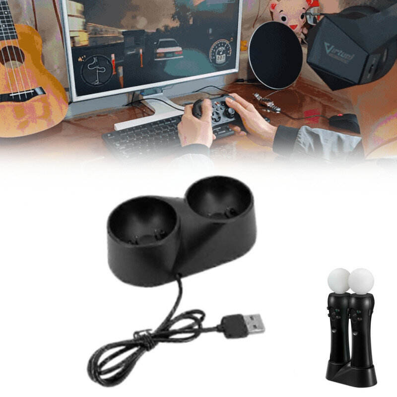 Ps4vr зарядная платформа с функцией безопасной зарядки для контроллера ps4 vr