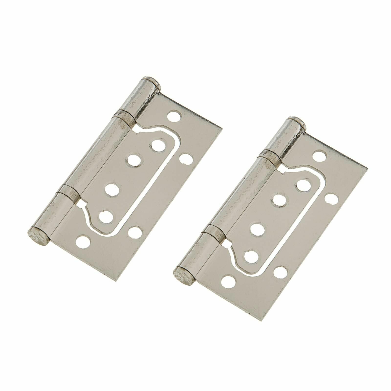 Петля-бабочка, 100 х 70 х 2.0 мм, универсальная, без врезки, цвет матовый никель, 2 шт.