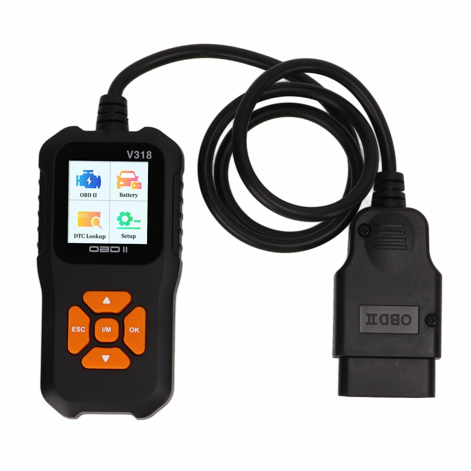 V318 OBD2 сканер, цветной экран 1.8", 10 языков, диагностика авто