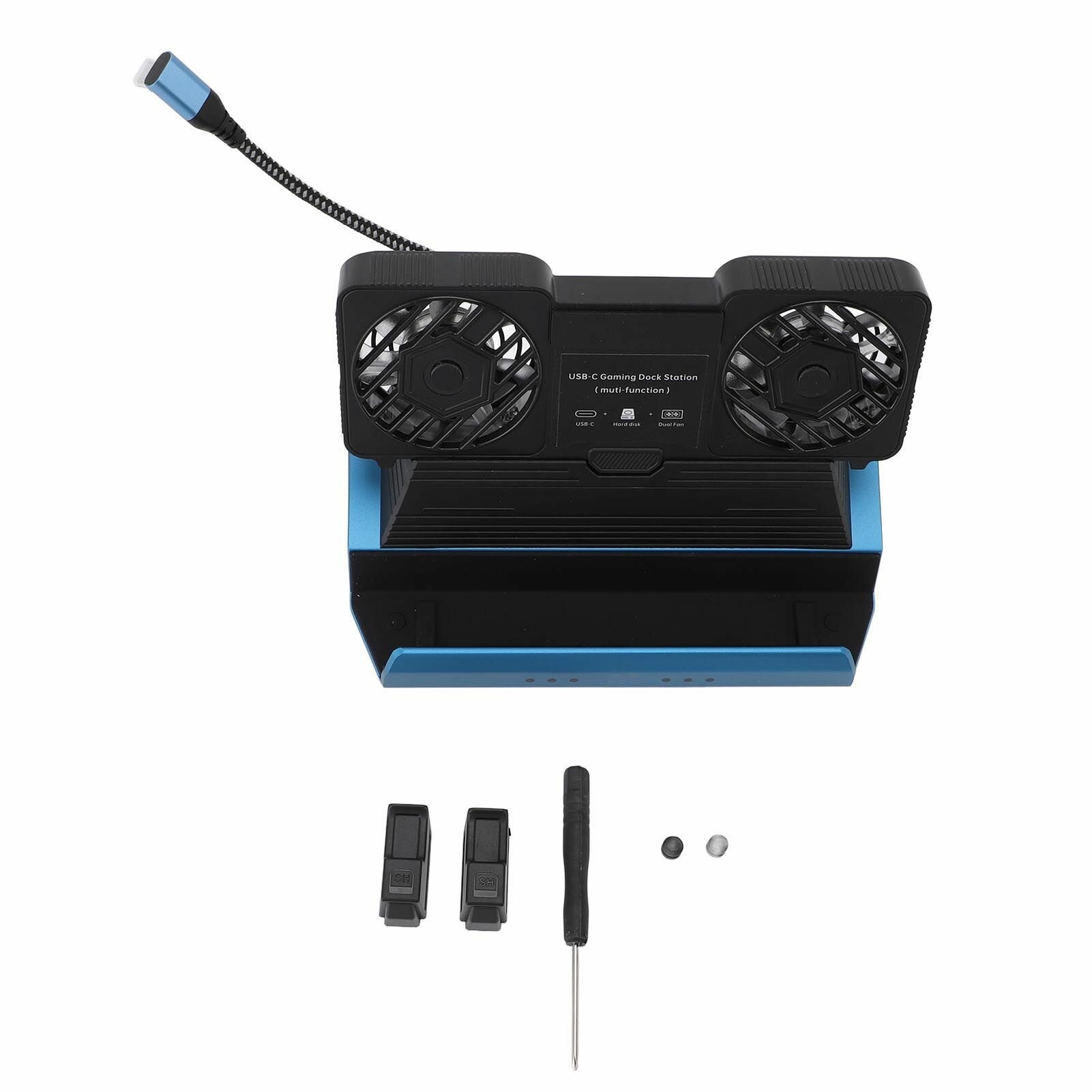 Док-станция 10-в-1 для Legion Go MSI Claw со съемным двойным вентилятором охлаждения 4K 60 Гц Gigabit Ethernet 4 USB 3.0 PD100W M.2 NVMe слот