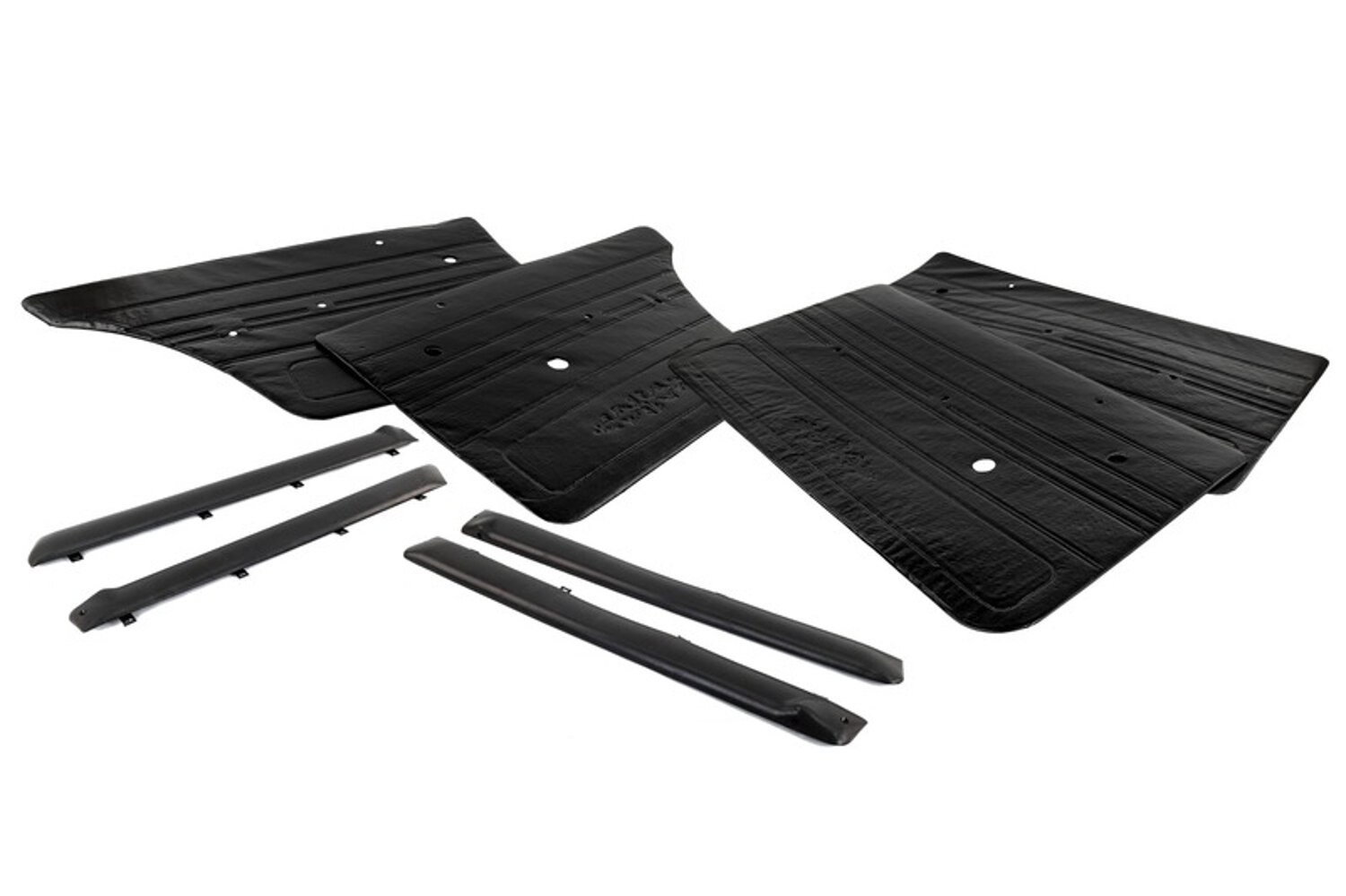 Обивка дверей образца 2106 из экокожи на пластиковой основе с накладками (батоны) для ВАЗ 2101-2107