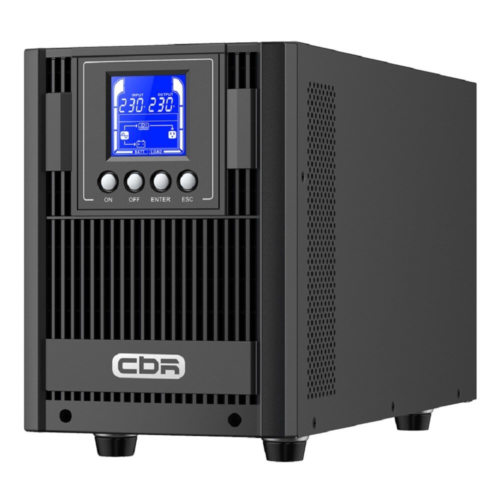 ИБП CBR ESN-1.5KT-4F-LCHERSC (Online 1500VA/1500W Tower 4xSchuko, LCD, HID-USB, RS232) черный