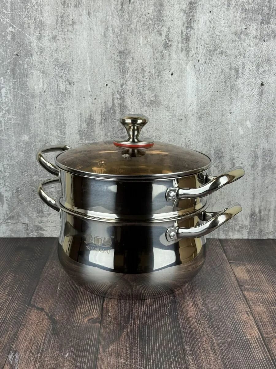 Пароварка LH-4282 24см, Объем 5.7л нержавеющая сталь