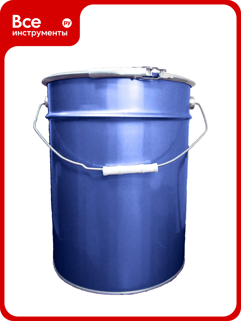Ведро с крышкой на обруче, с покрытием внутри Тара. ру синее, металл, 20 л 28132, 34 мм
