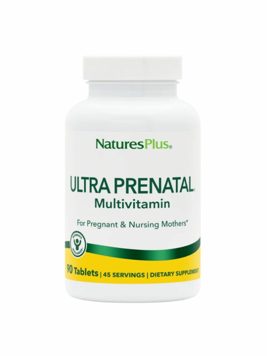 Natures Plus Ultra Prenatal, Мультивитамины для беременных, 90 таблеток