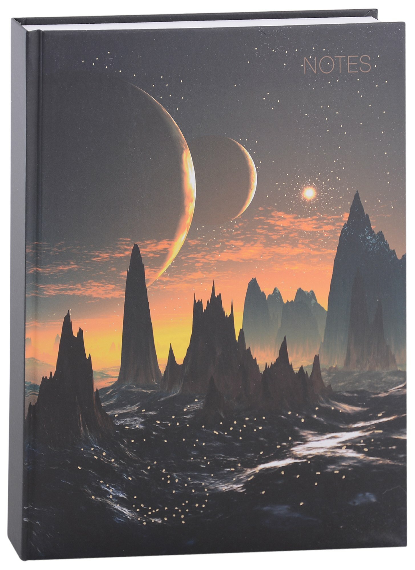 Книга для записей А4 200л кл. "Fantastic" 7БЦ, мат. ламинация, тиснение золот. фольгой, ляссе