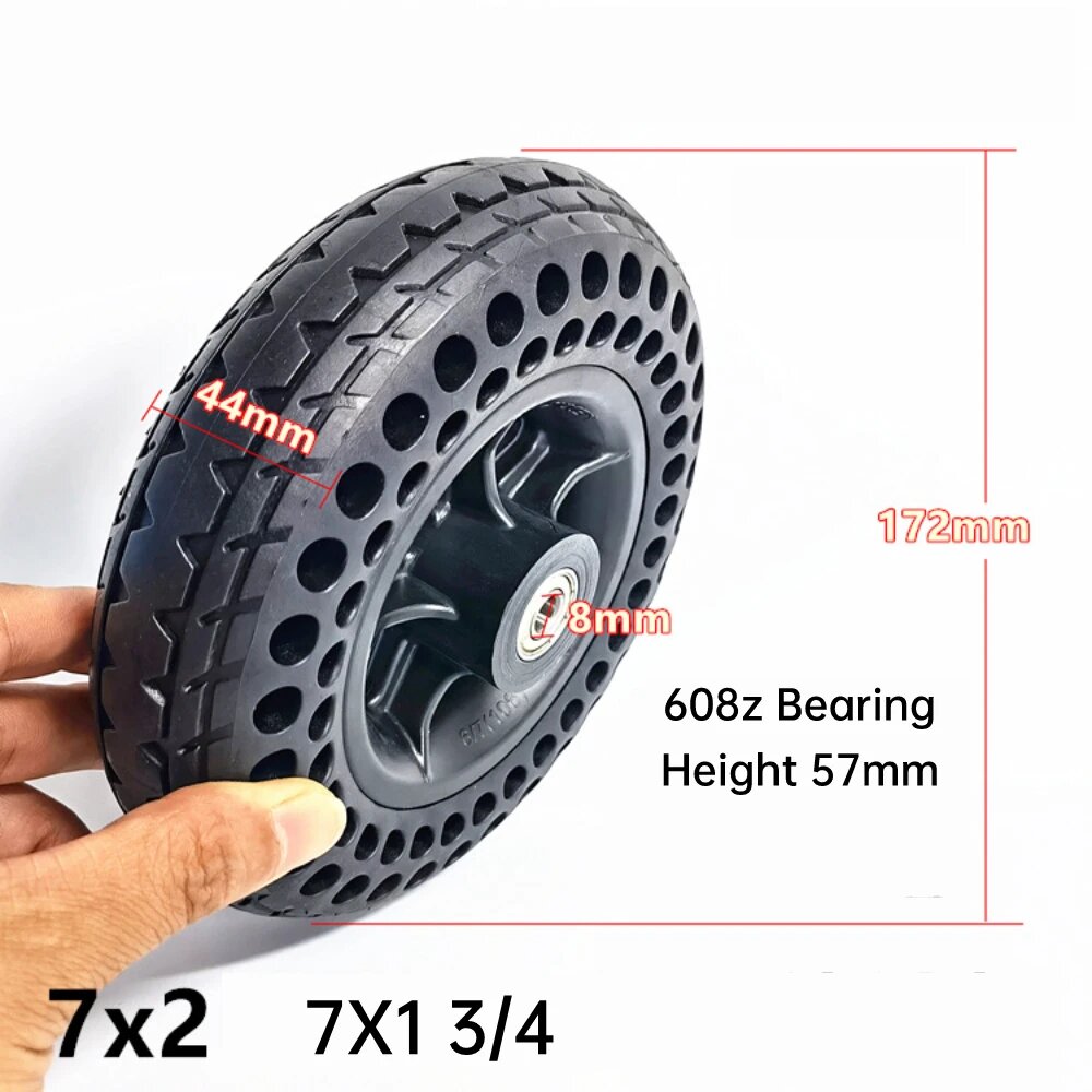 7-дюймовое сплошное колесо 7x2 7x1 3/4 сотовая твердая шина для электрического скутера электрическая инвалидная коляска переднее колесо