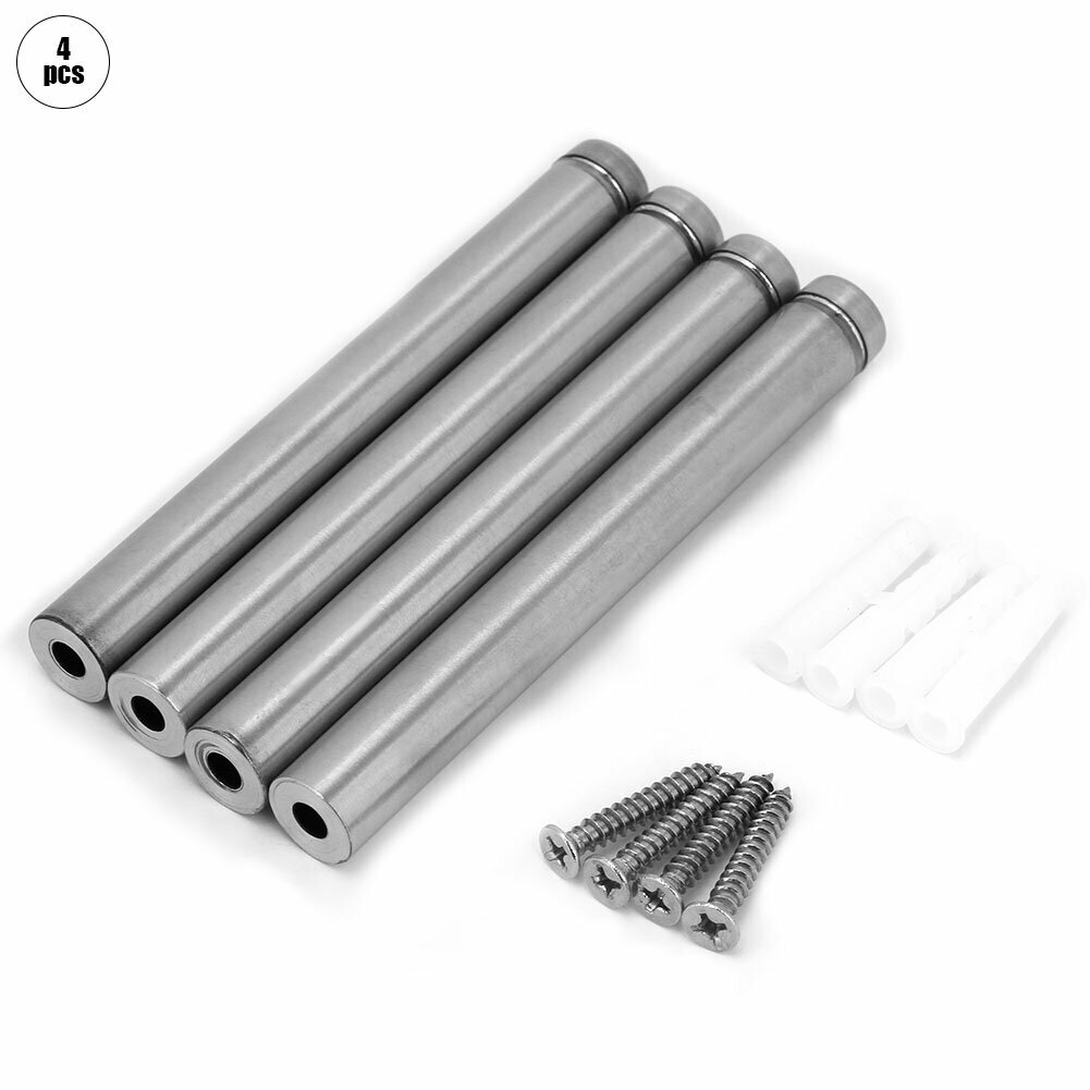 4 шт. крепежных винтов для рекламных вывесок из нержавеющей стали, полые стеклянные стойки (12*120 мм)