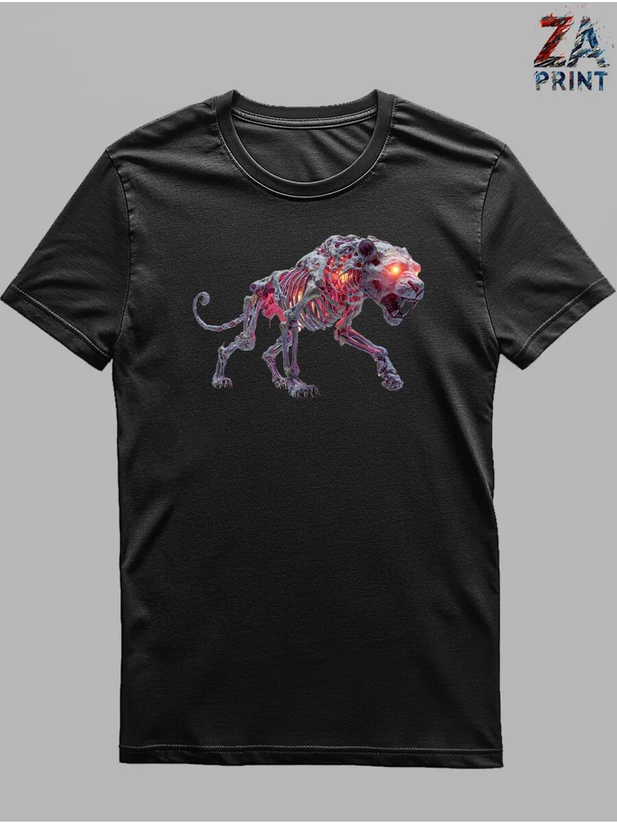 Футболка готический лев