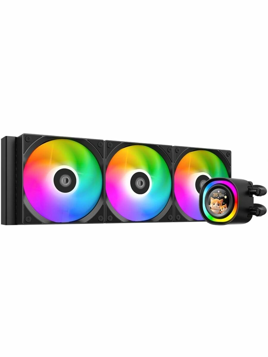 Система водяного охлаждения ID-COOLING FX360 LCD, LCD, 4-pin, ARGB, черный, 120мм, Ret