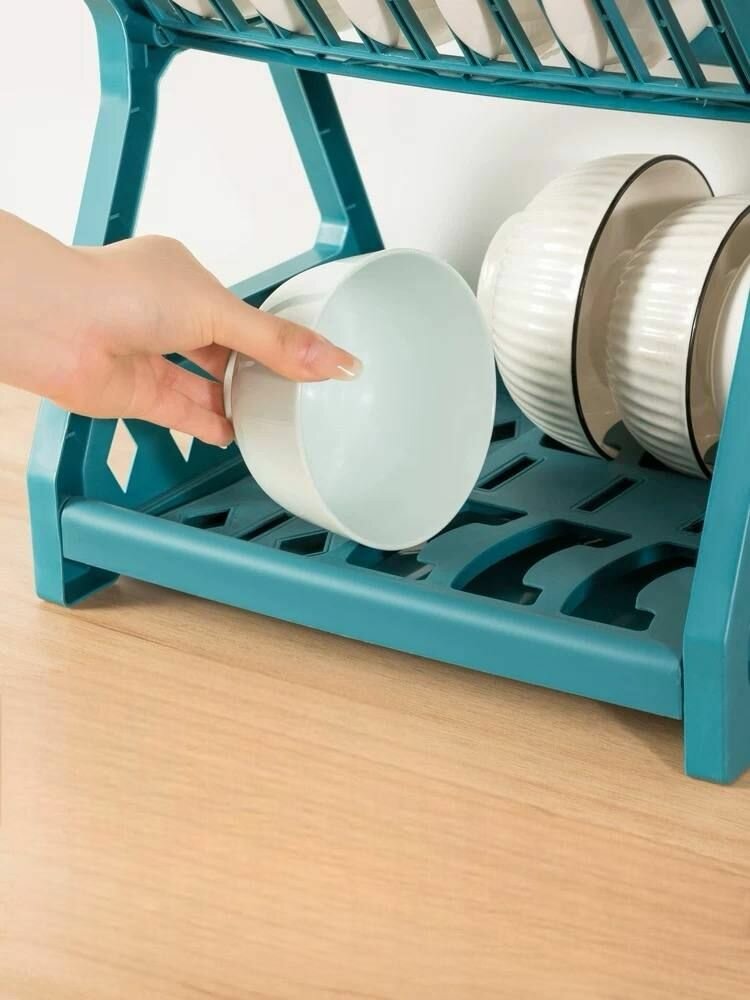 Двухъярусная сушилка "Simple Kitchen", встраиваемая, настольная, 2 яруса, пластик — фото 1