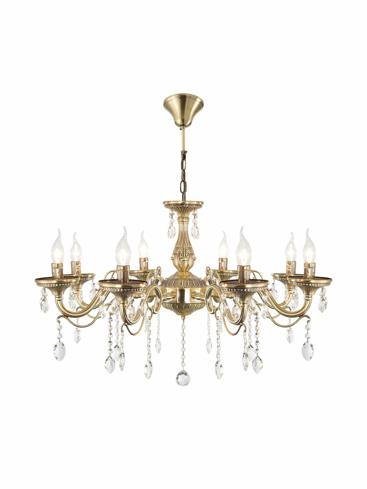 Хрустальная люстра Citilux Кармен CL404183, классическая, бронза, 8 рожков, E14, 480 Вт