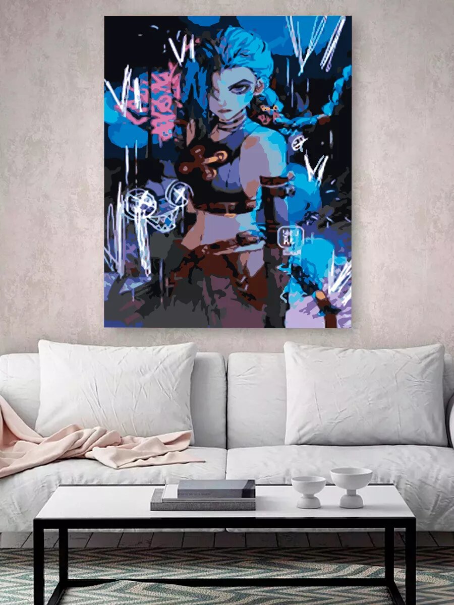 Картина по номерам Джинкс league of legends Netflix