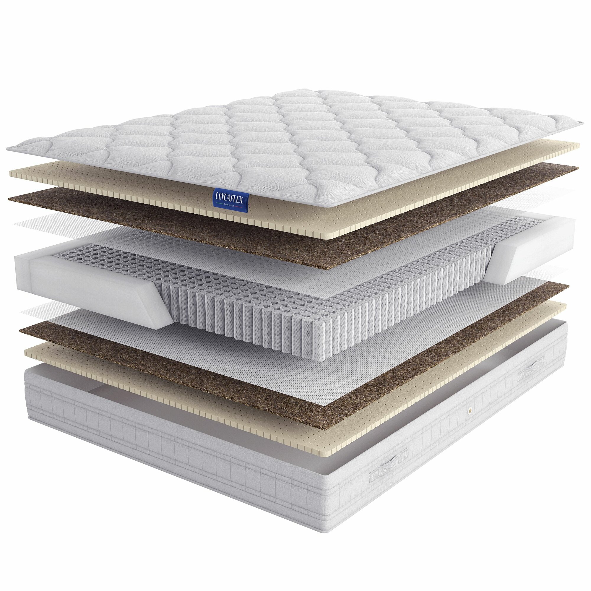 Матрас Lineaflex Aragona 160х200 серии Online высота 25 см анатомический средней жесткости кокосовый латексный