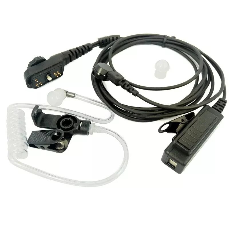 Рация с воздушной трубкой, гарнитура с микрофоном для Hytera HYT PD700 PD700G PD702 PD705 PD780 PD780G PD782 PD790EX PT580H радио, Черный