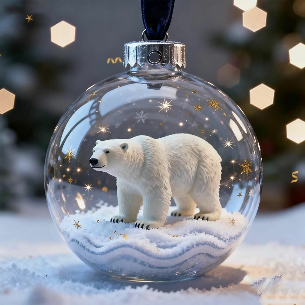 Изысканные прозрачные декоративные шары для елки