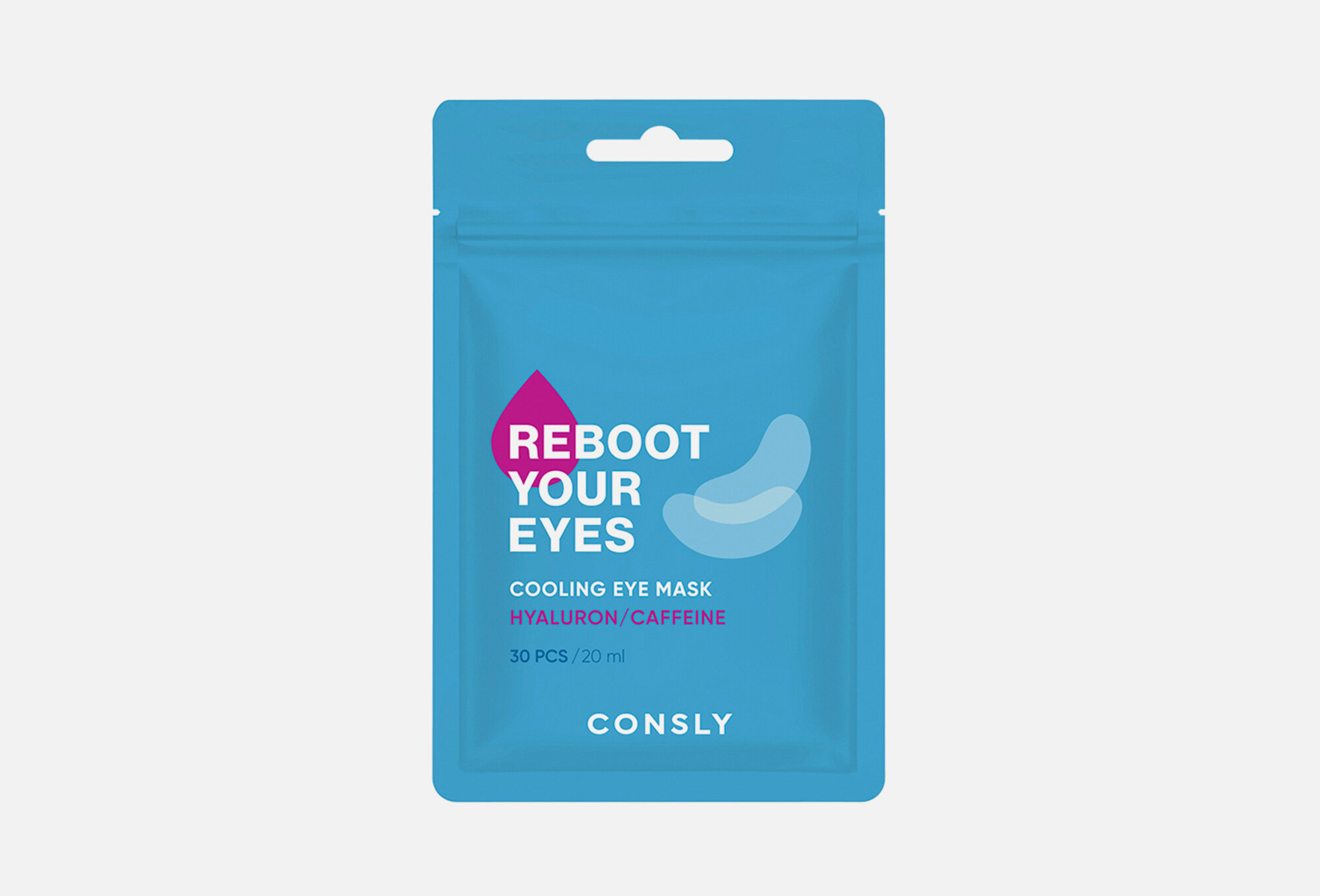Патчи для глаз CONSLY Hyaluronic Acid & Caffeine Cooling 20 мл