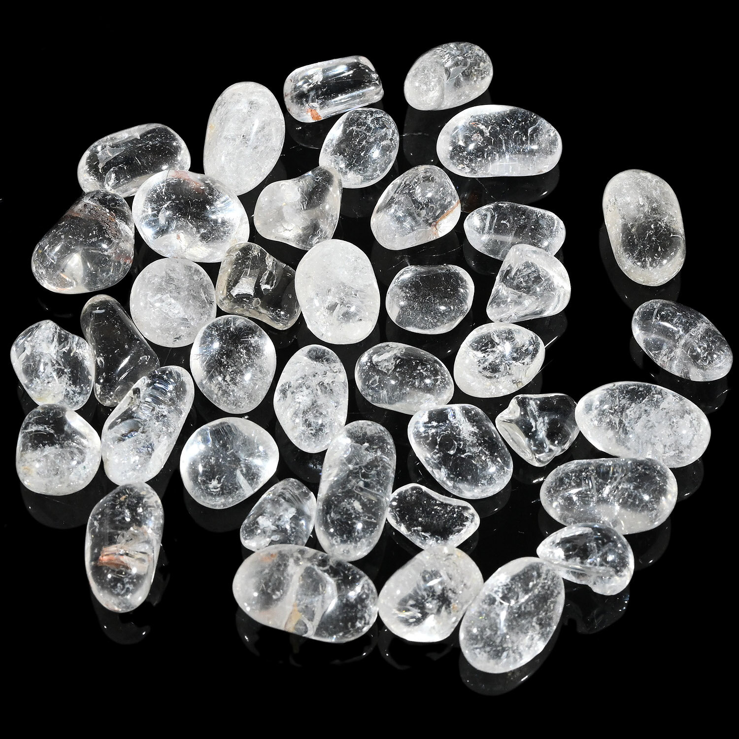 Горный хрусталь галтовка фракция 10-20мм, упаковка 100г .