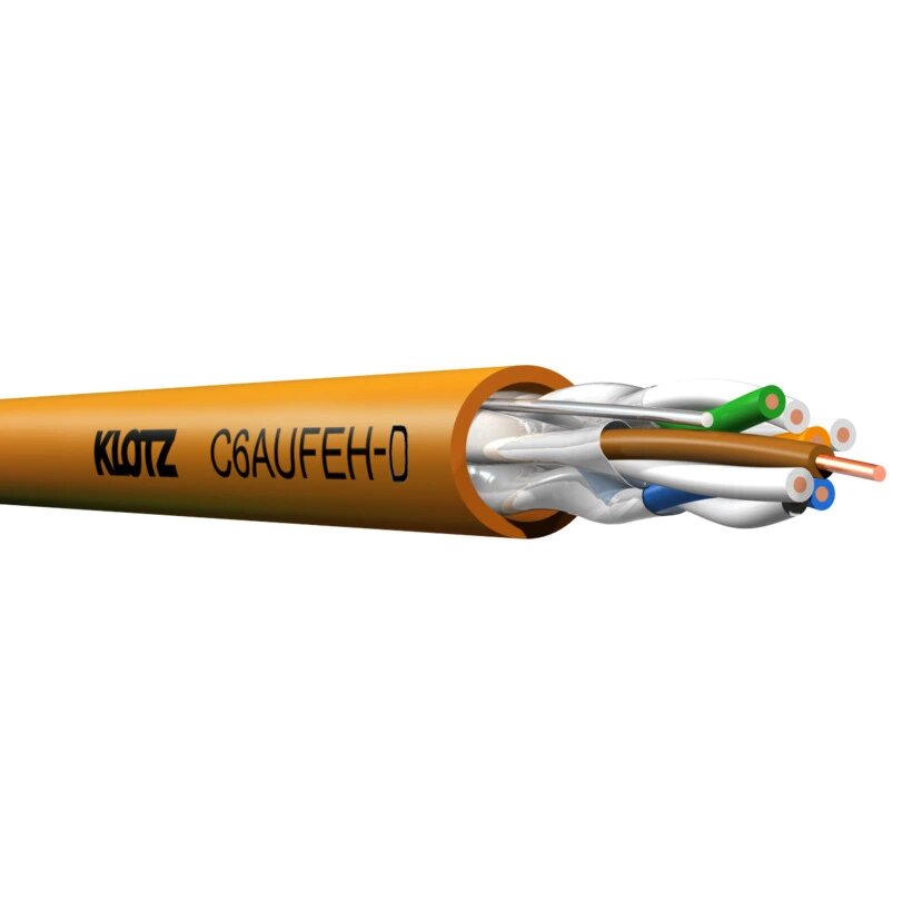 Кабель витая пара на катушке KLOTZ C6AUFEH-D 100.0m, катушка