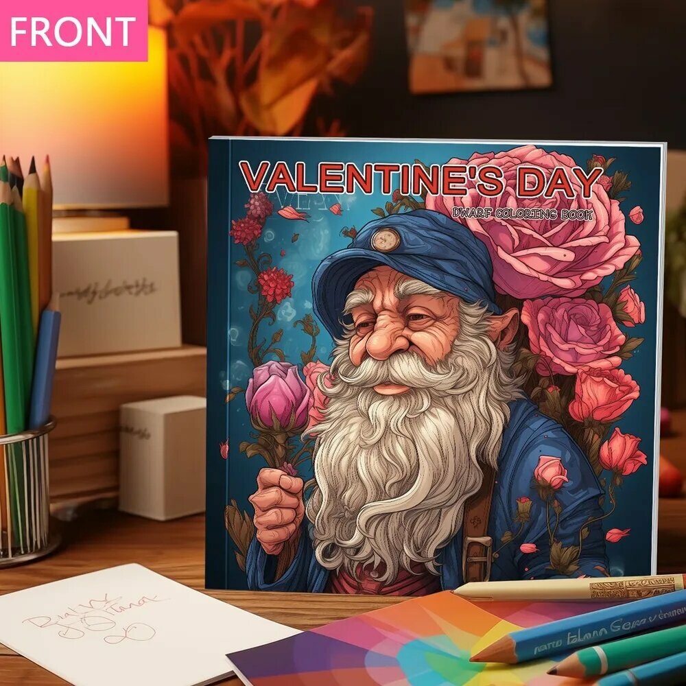 Книжка-раскраска в стиле гномов, Альбом для рисования Гном, высокое качество Книга каракулей 20 см*20 см, подходит для раскрашивания как взрослыми, так и детьми