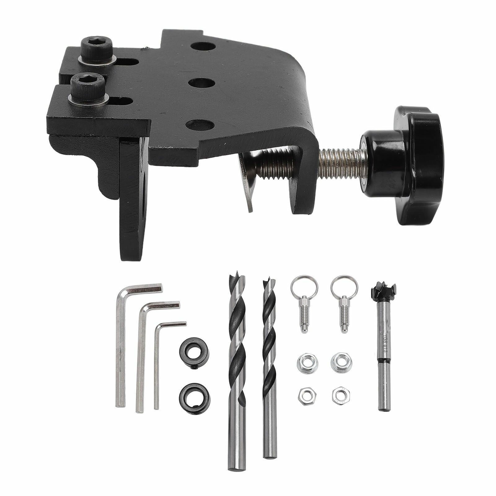 3 в 1 Дюбель-Джиг Многофункциональный Дырокол Локатор с 8 мм, 10 мм и 15 мм сверлами для сращивания мебели