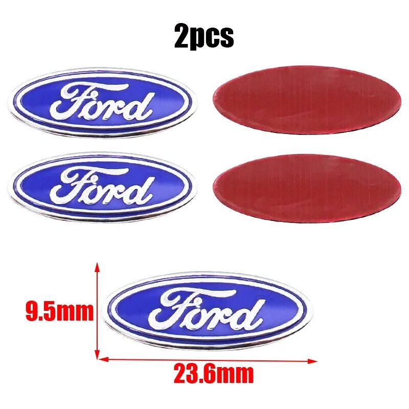 2 шт. 20 шт. Ford 17,4 мм 20,4 мм 23,6 мм 25,1 мм 3D алюминиевый брелок с логотипом автомобиля, декоративная эмблема, авто-ключ, значок, наклейка, аксессуары