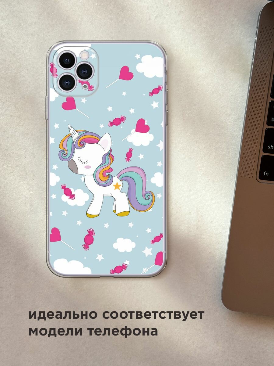 Чехол на Apple iPhone 11 Pro / Айфон 11 Про с принтом "Сладкий единорожек" — фото 1