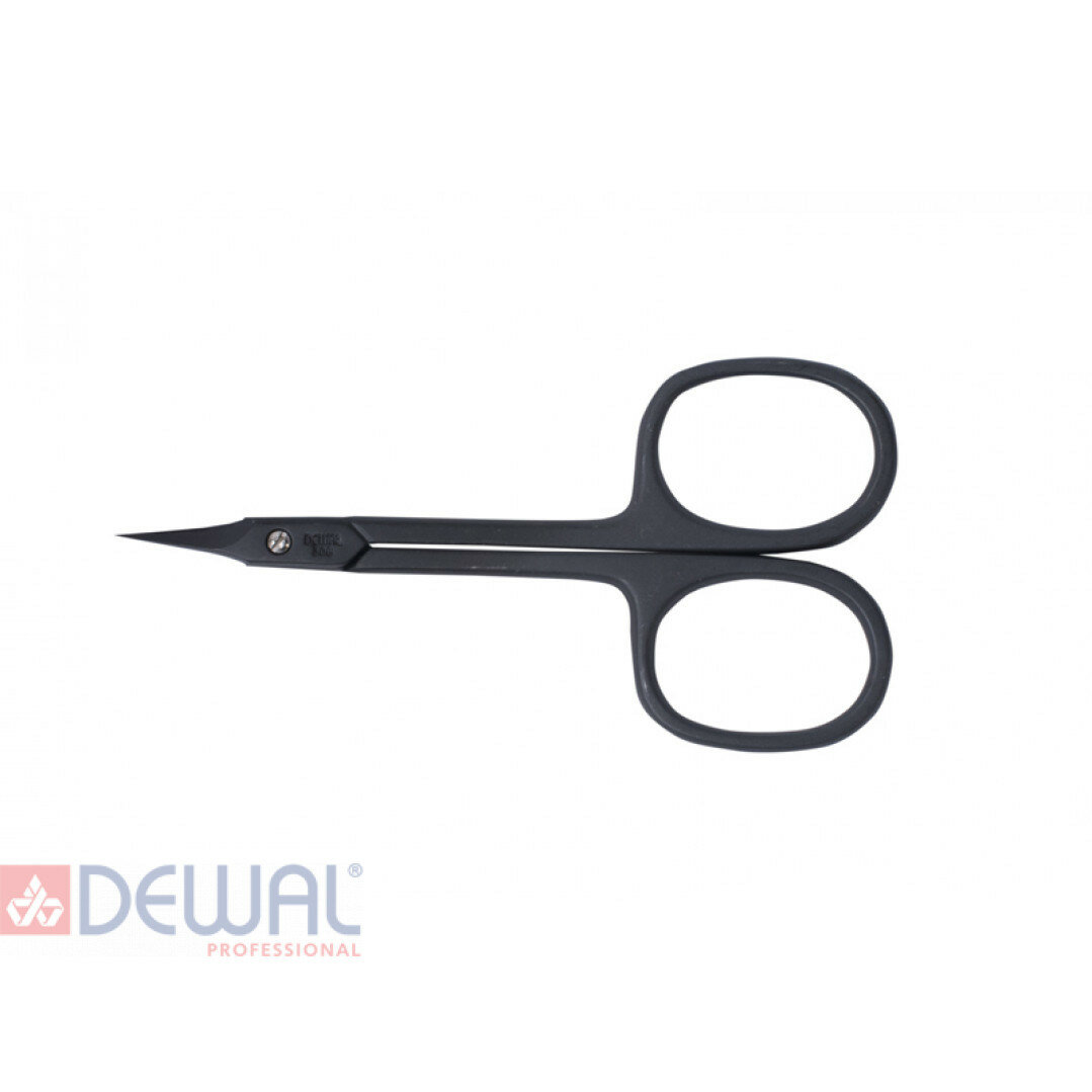 Ножницы для кутикулы DEWAL Black Edition, черные матовые (306black)