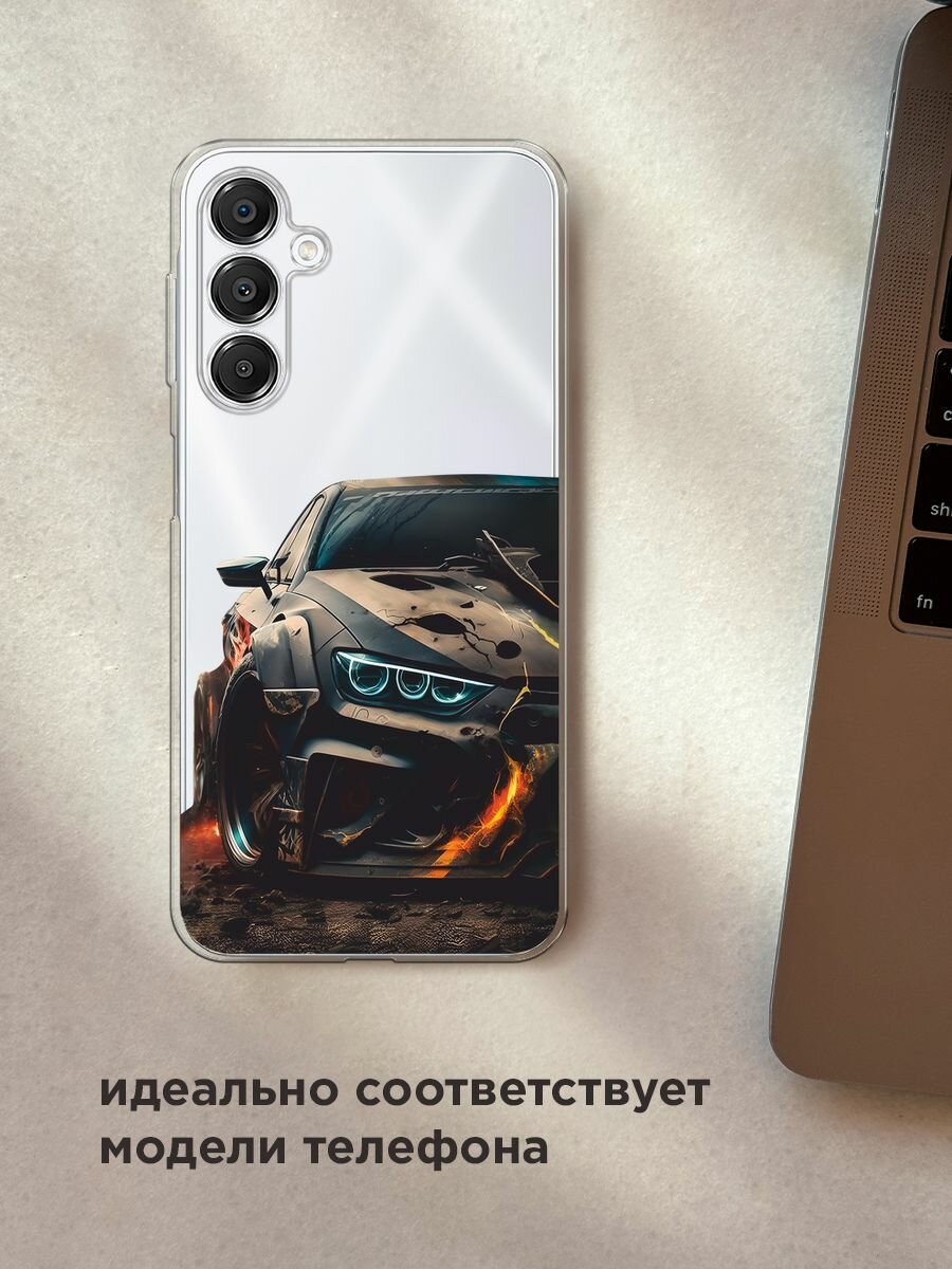 Чехол на Samsung Galaxy A16 / Самсунг А16 с принтом "На износ", прозрачный — фото 1