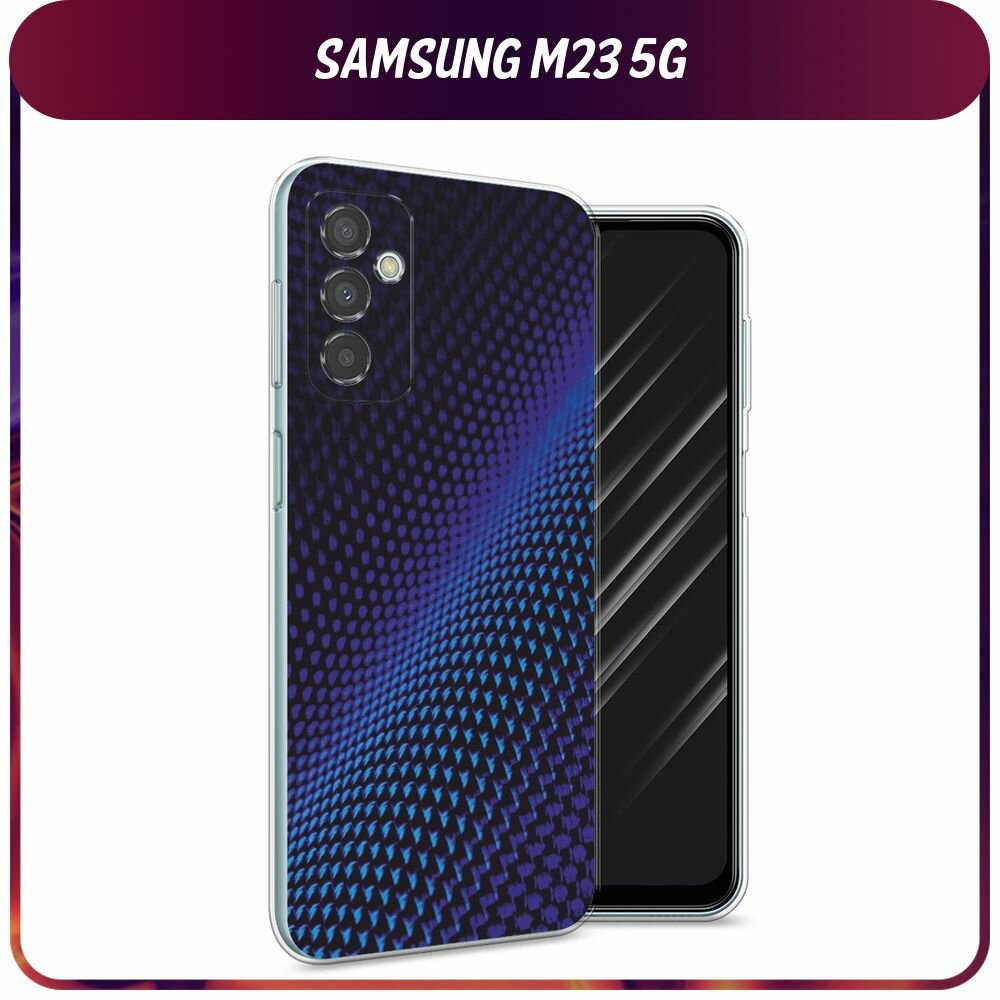 Чехол на Samsung Galaxy M23 5G / Самсунг Галакси М23 5G с принтом "Синий карбон"