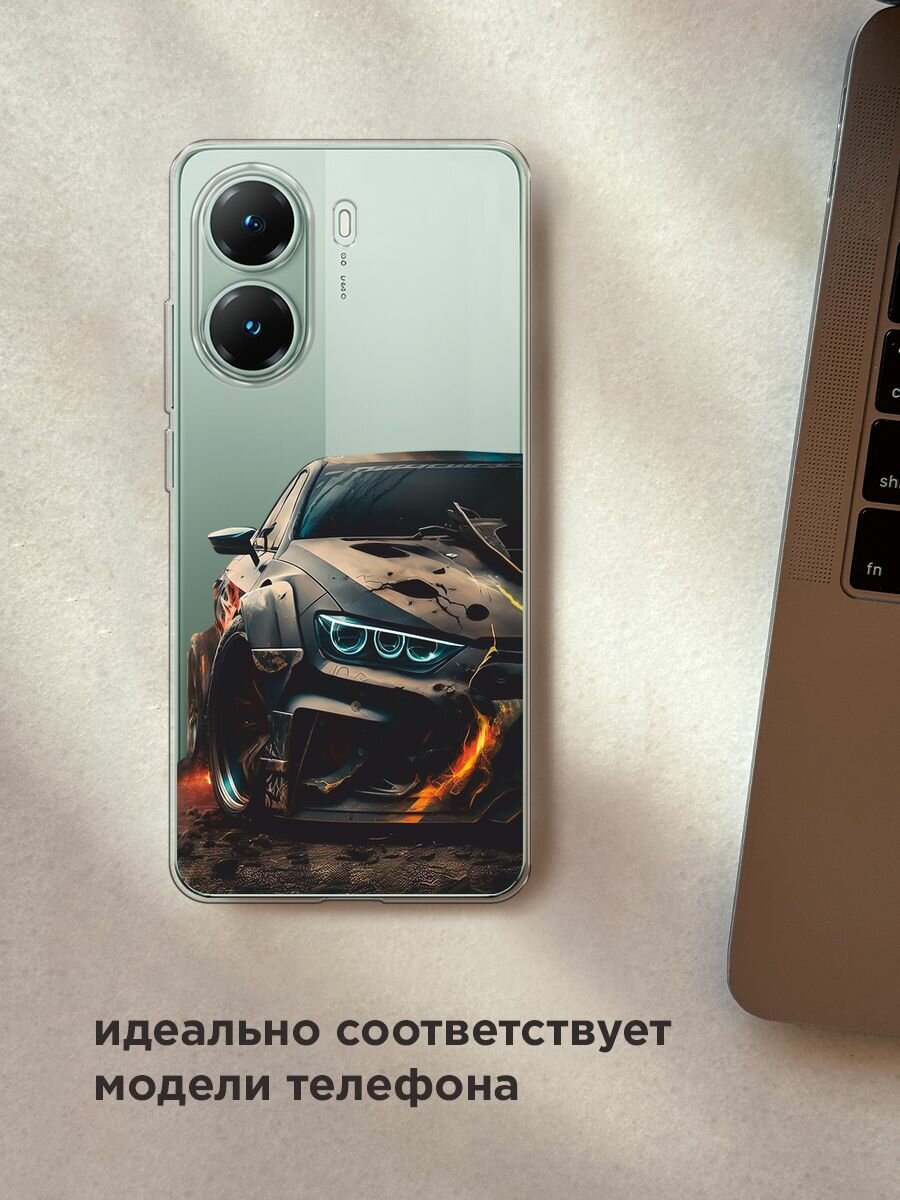 Чехол на Poco X7 Pro / Поко X7 Про с принтом "На износ", прозрачный — фото 1