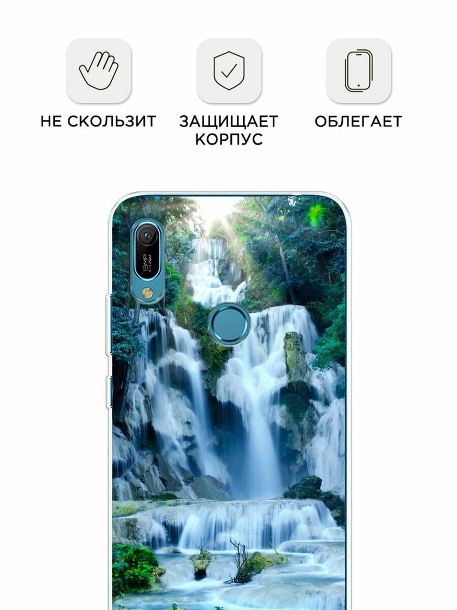 Чехол на Honor 8A/8A Pro/Huawei Y6s/Y6 2019 / Хонор 8А с принтом "Водопад 8" — фото 1