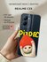 Чехол на Realme C33 / Реалми С33 с принтом "Котик с надписью", прозрачный