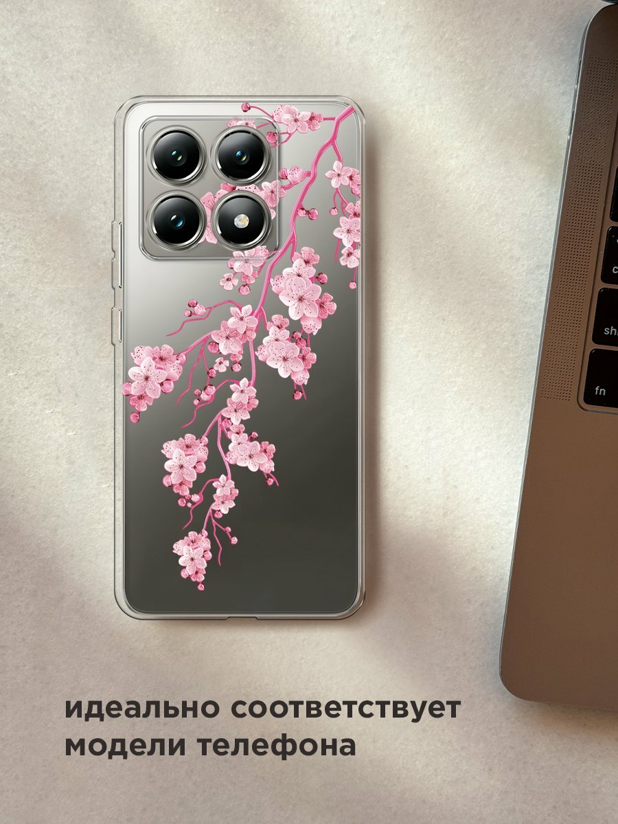 Чехол на Xiaomi 14T / Сяоми 14T с принтом "Ветка сакуры 2" — фото 1