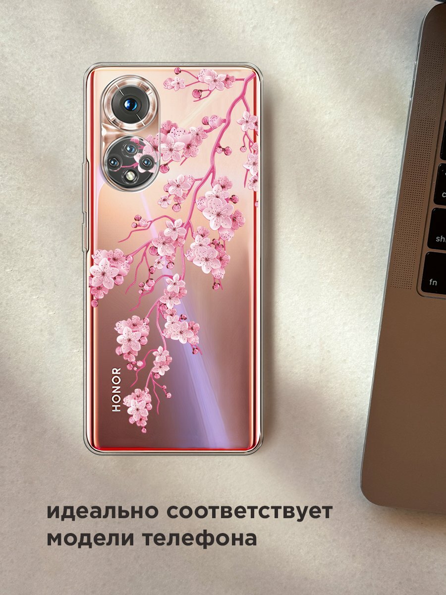Чехол на Honor 50/Huawei Nova 9 / Хонор 50/Хуавей Нова 9 с принтом "Ветка сакуры 2" — фото 1