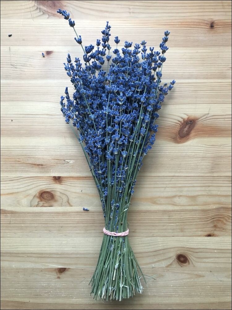 Букет сухоцветов Лаванда "Лавандовый стол", 30см, фиолетовый, 60г, 1шт