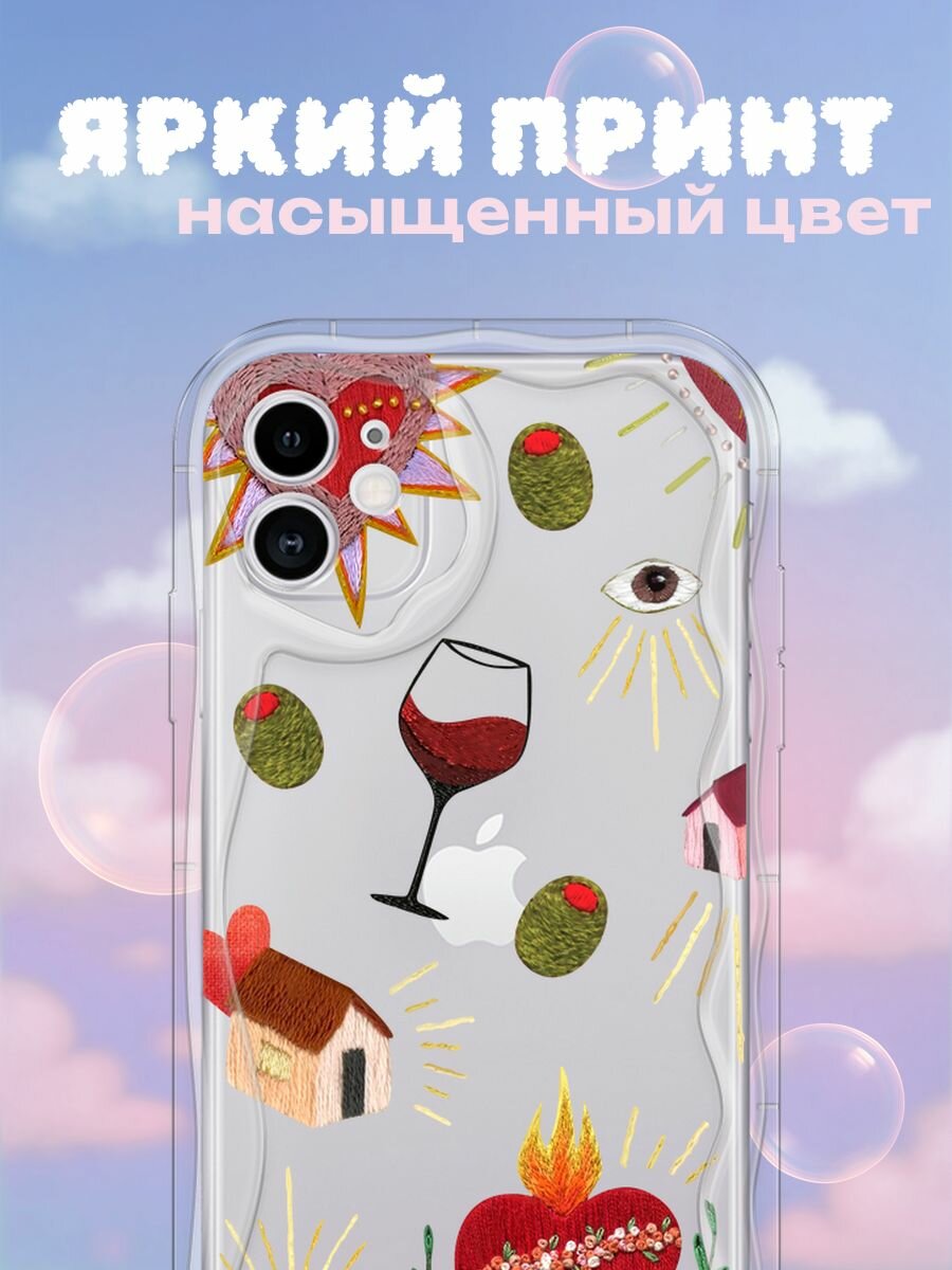Чехол на Apple iPhone 11 / Айфон 11 с принтом "Ниточный коллаж" — фото 1