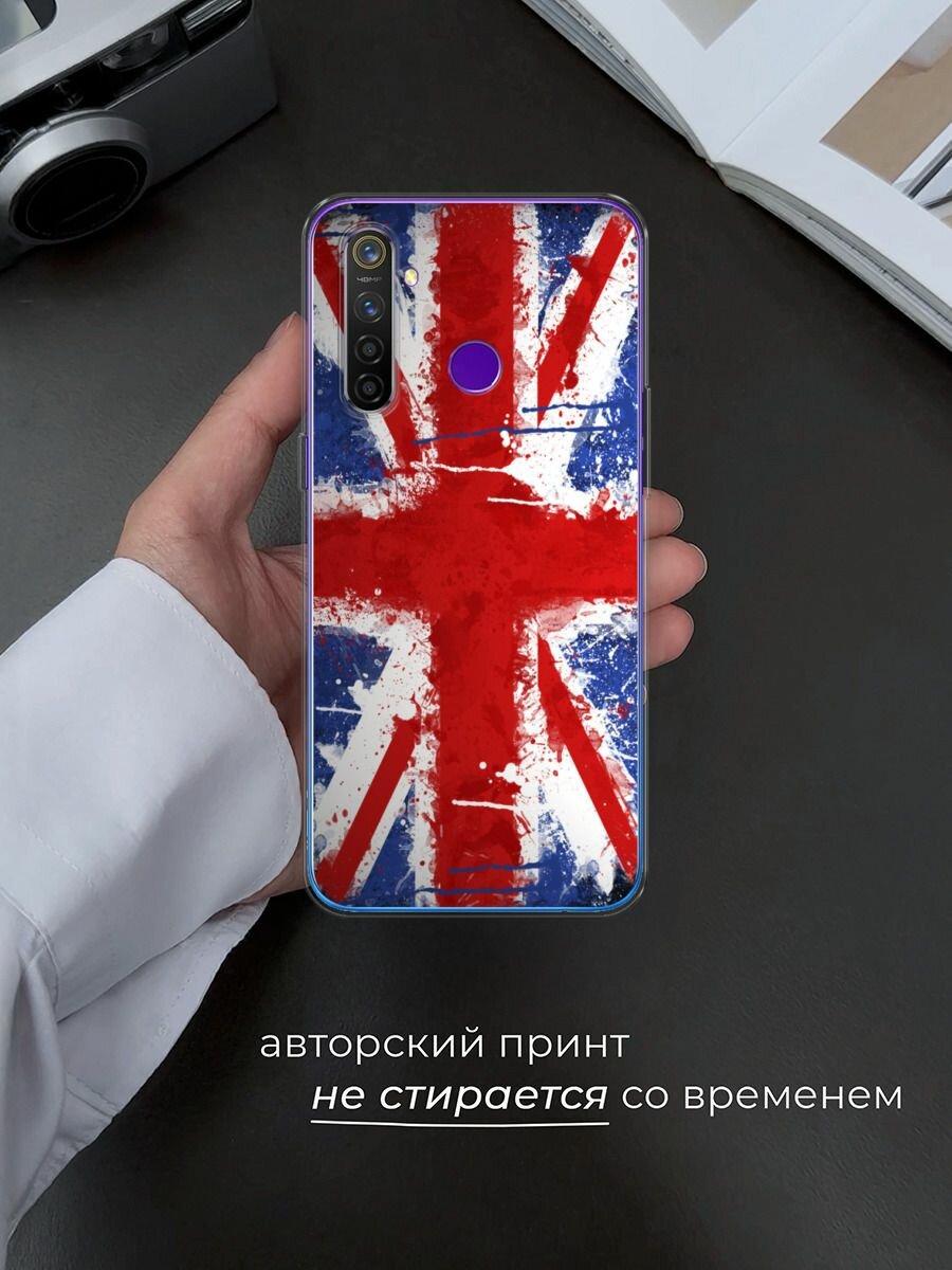 Чехол на Realme 5 Pro / Реалми 5 Про с принтом "Флаг Великобритании 2" — фото 1