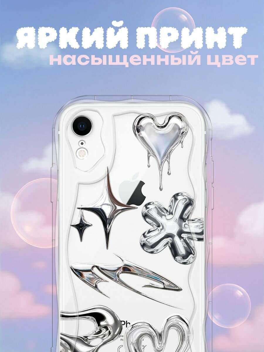 Чехол на Apple iPhone XR / Айфон XR с принтом Хромовые элементы 2 — фото 1