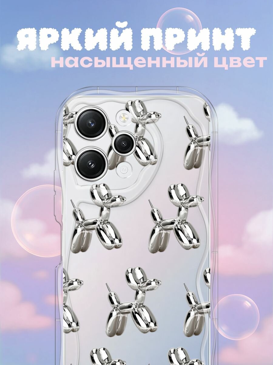 Чехол на Xiaomi Redmi 12 / Редми 12 с принтом balloon dogs 3 — фото 1