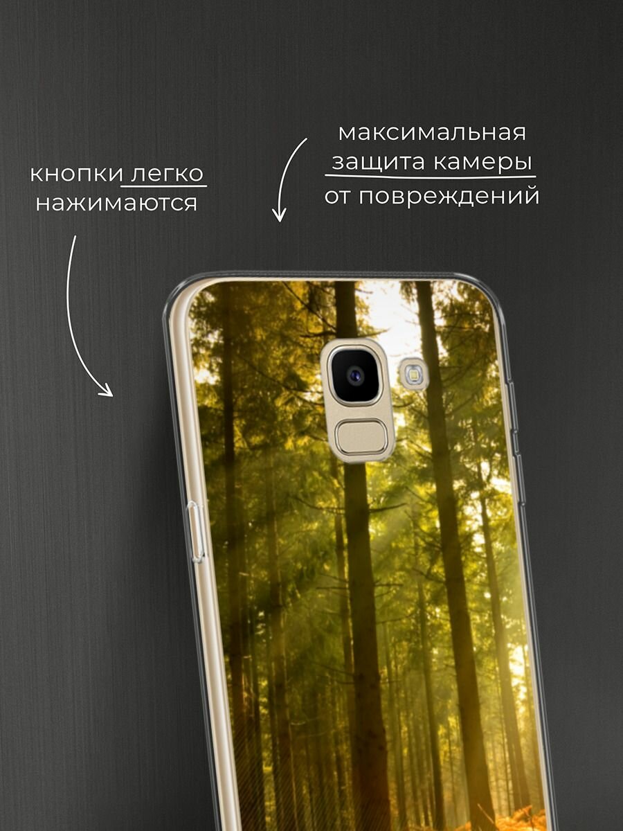 Чехол на Samsung Galaxy J6 2018 / Самсунг Галакси Джей 6 2018 с принтом "Лес 7" — фото 1