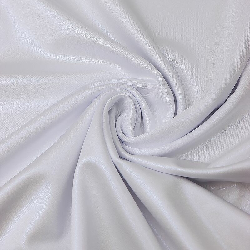 Голографическая ткань бифлекс, жемчужный 100*150 см KM 1024 PEARL FOIL