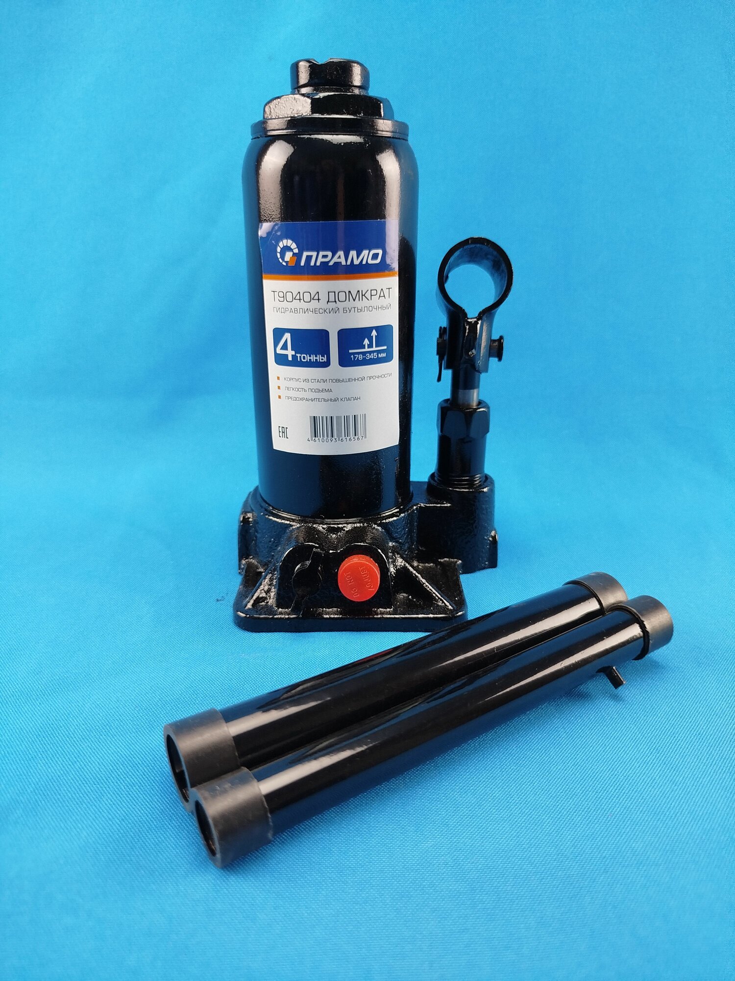 Домкрат бутылочный "прамо" 4т, 194-372мм