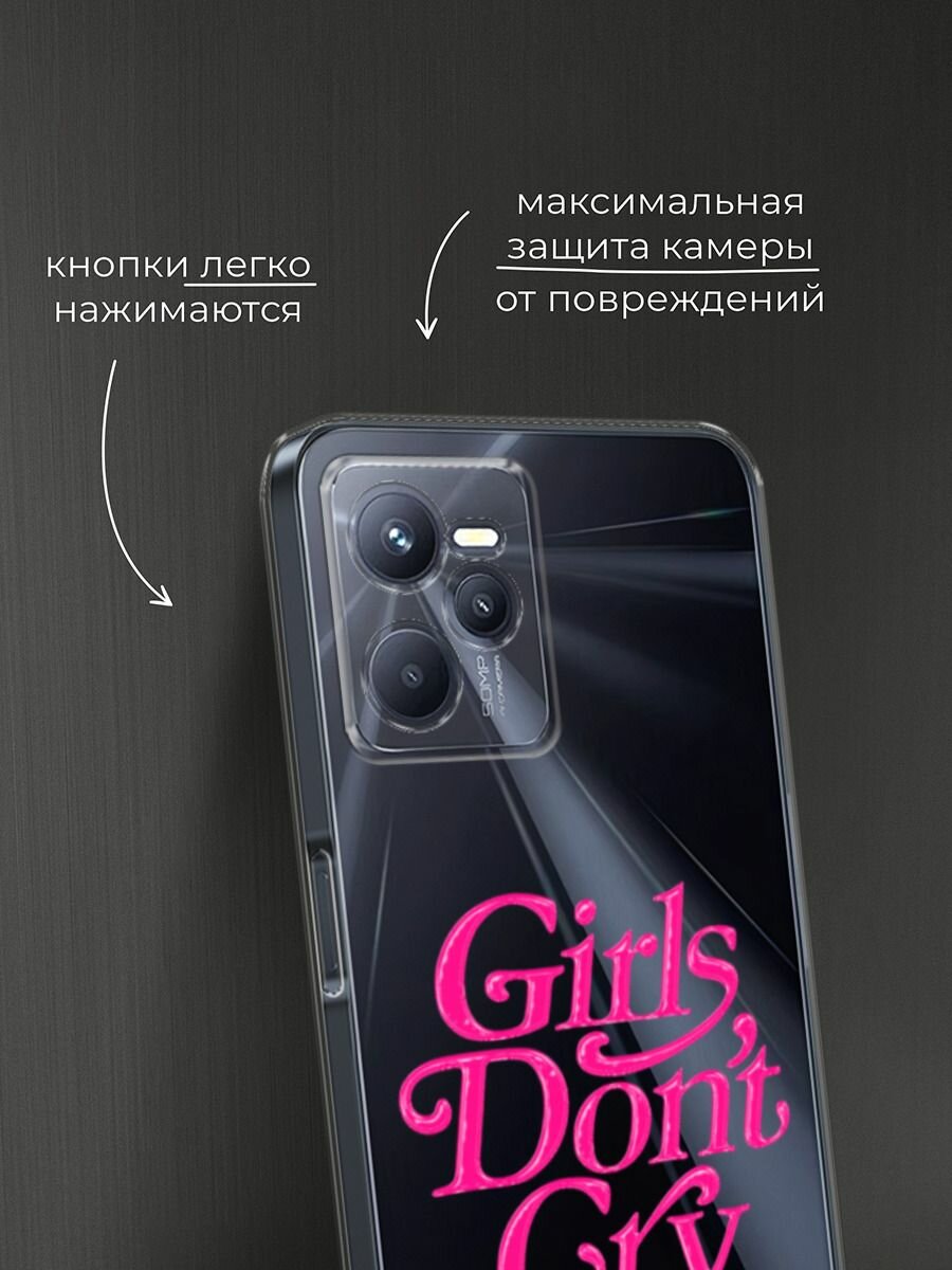 Чехол на Realme C35 / Реалми C35 с принтом "Девочка не плачь" — фото 1